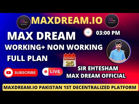 Max Dream Complete working and non working program | max Dream official ...