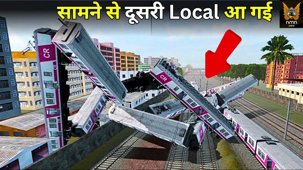 घर के पीछे भयानक train accident हो गया😱| rg train tech demo local train accident @nmngamings ...