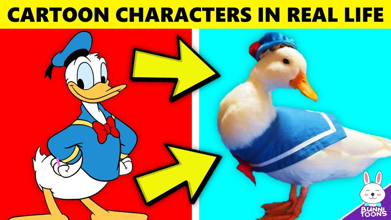 Cartoon Characters in Real Life | BunniToons - YouTube