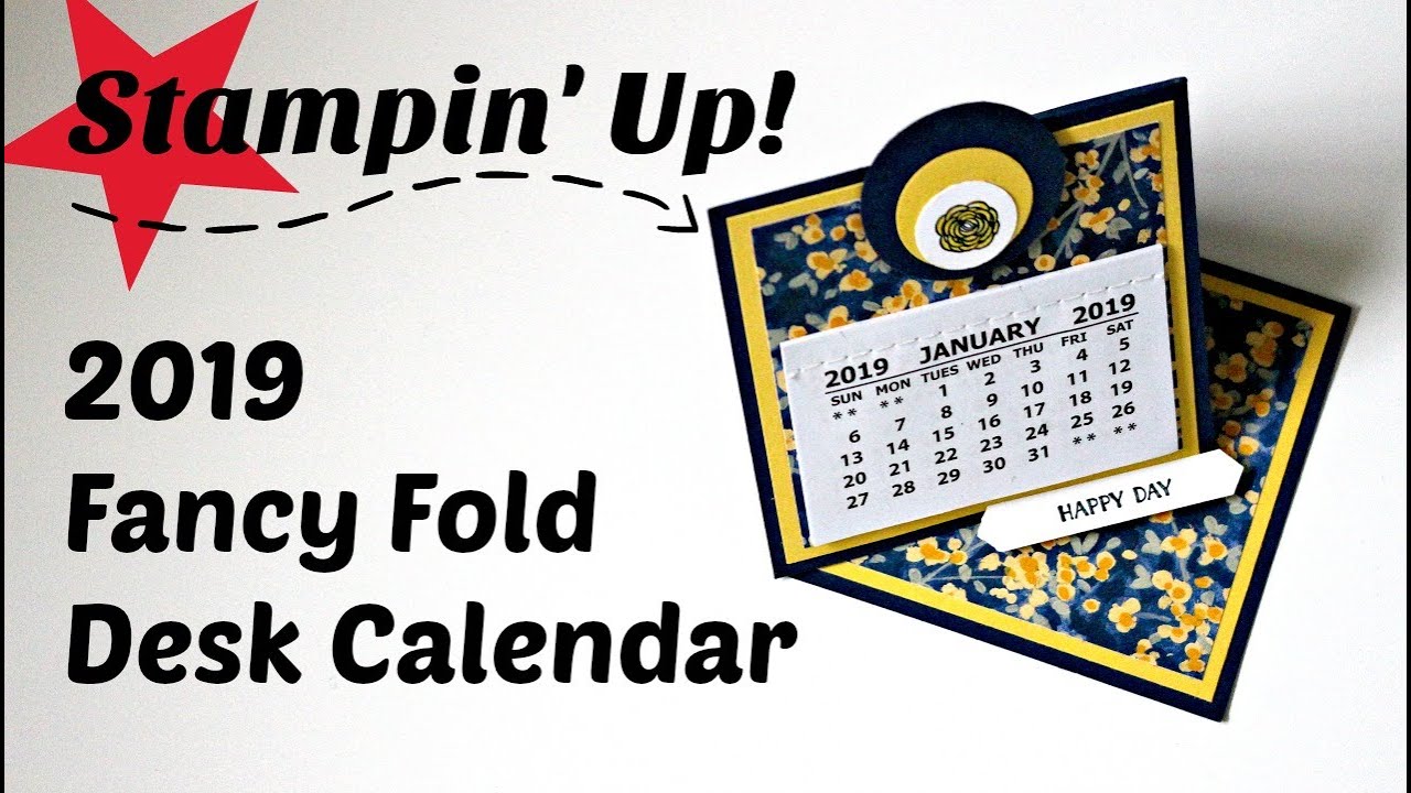 Diagonal fold flat, pocket, desk Calendar idea 2019, adapted from ...