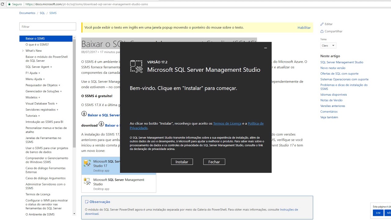 SQL Server Management Studio (SSMS) 17.2 - YouTube