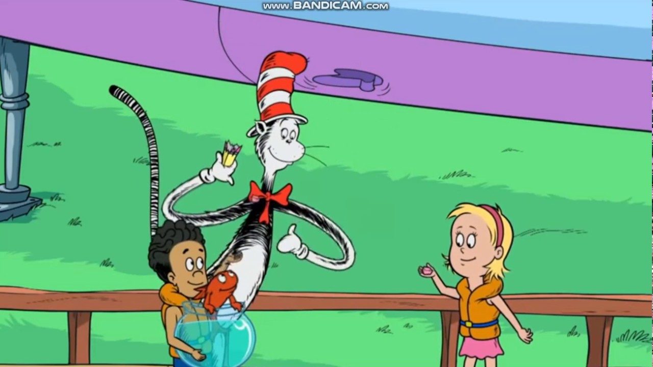 CAT IN THE HAT NICK SALLY FISH EATING SLOWING BUBBLEGUM - YouTube