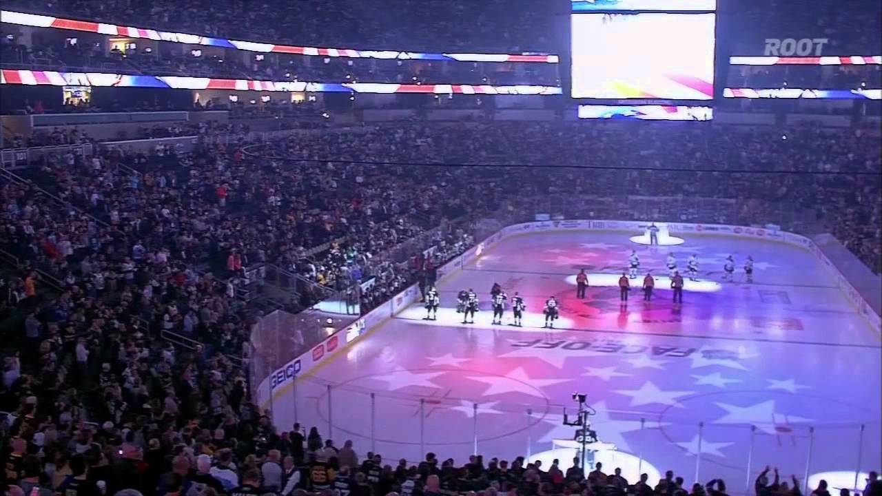 Pittsburgh Penguins vs Dallas Stars Intros and Anthem - Oct. 16, 2014 ...