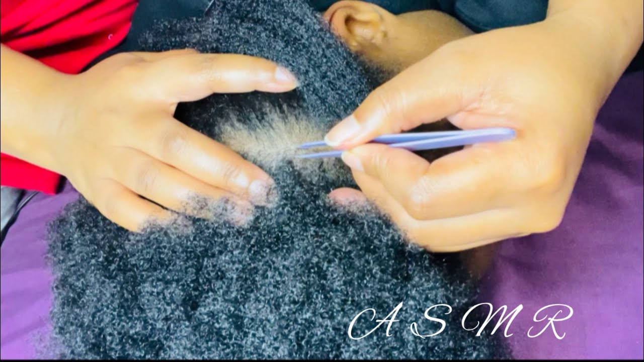 ASMR nitpicking and scalp scratching #asmr #relax - YouTube