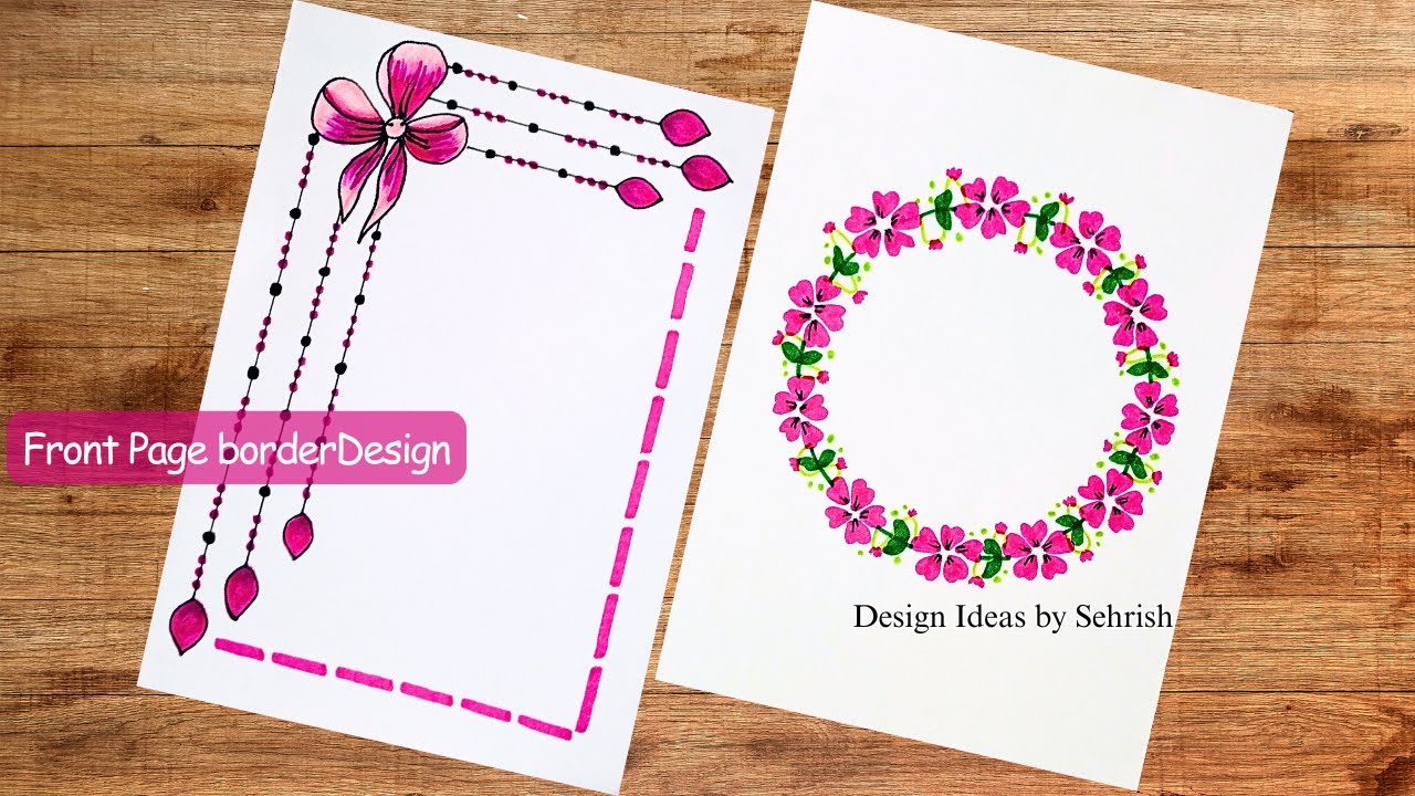 EASY AND SIMPLE BORDER DESIGN|ASSIGNMENT PAPER DESIGN|FRONT PAGE BORDER ...