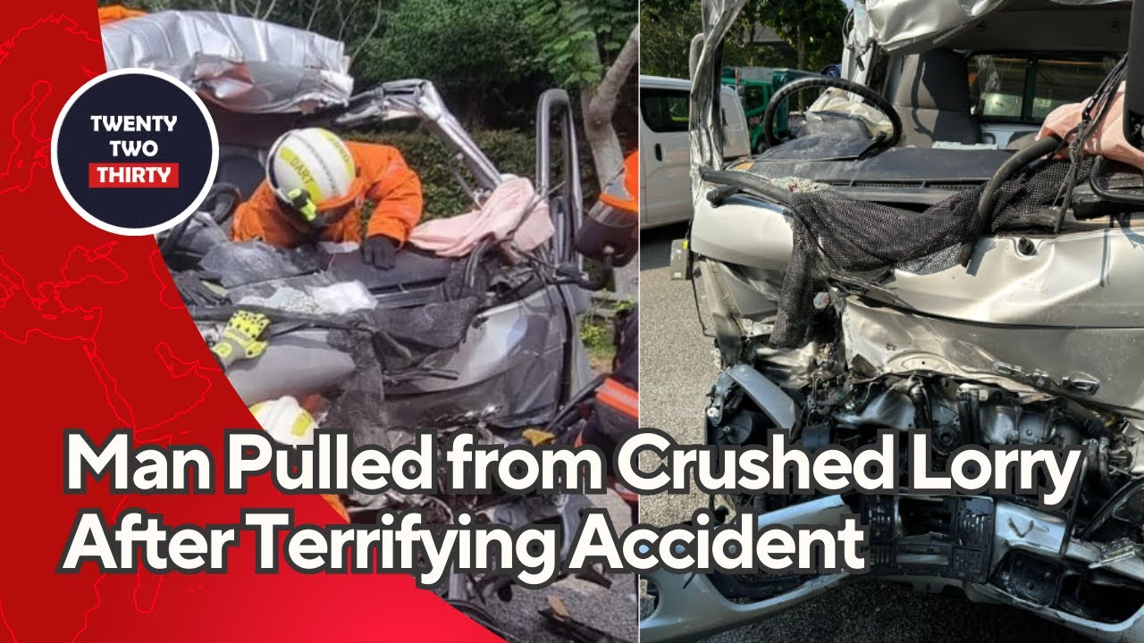Dramatic Rescue! Man Pulled from Crushed Lorry After Terrifying ...