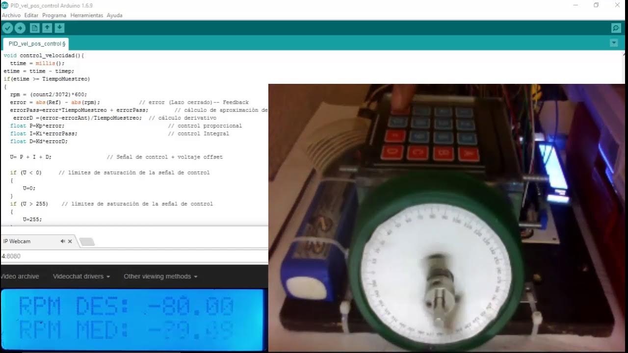 Control PID discreto de posición y velocidad de un motor DC - YouTube