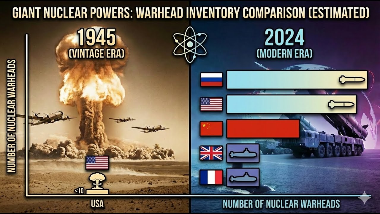Nuclear Powers Comparison: 1945 - 2024 | Bar Chart Race Comparison ...