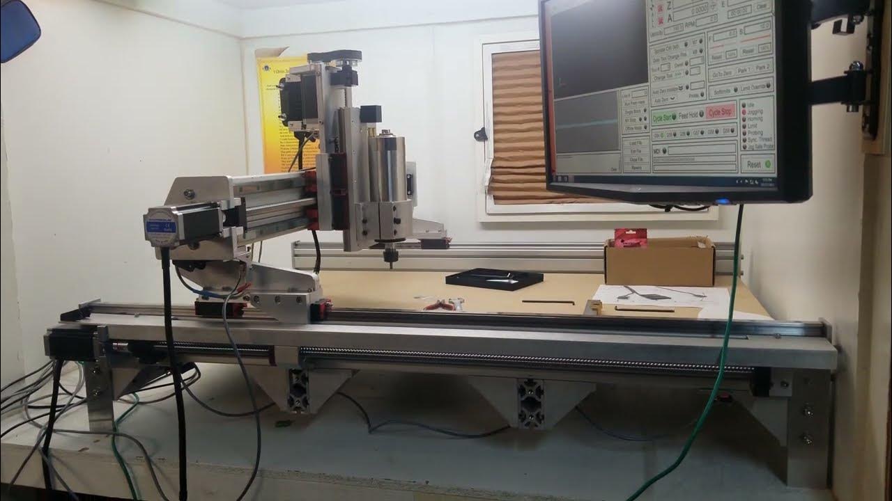 CNC with UCCNC under power for the first time! - YouTube