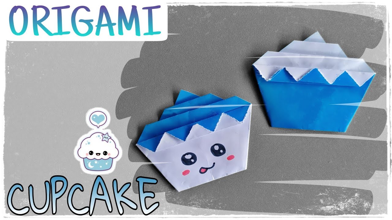 ORIGAMI CUPCAKE 🧁 Cara membuat origami kue mangkuk - YouTube