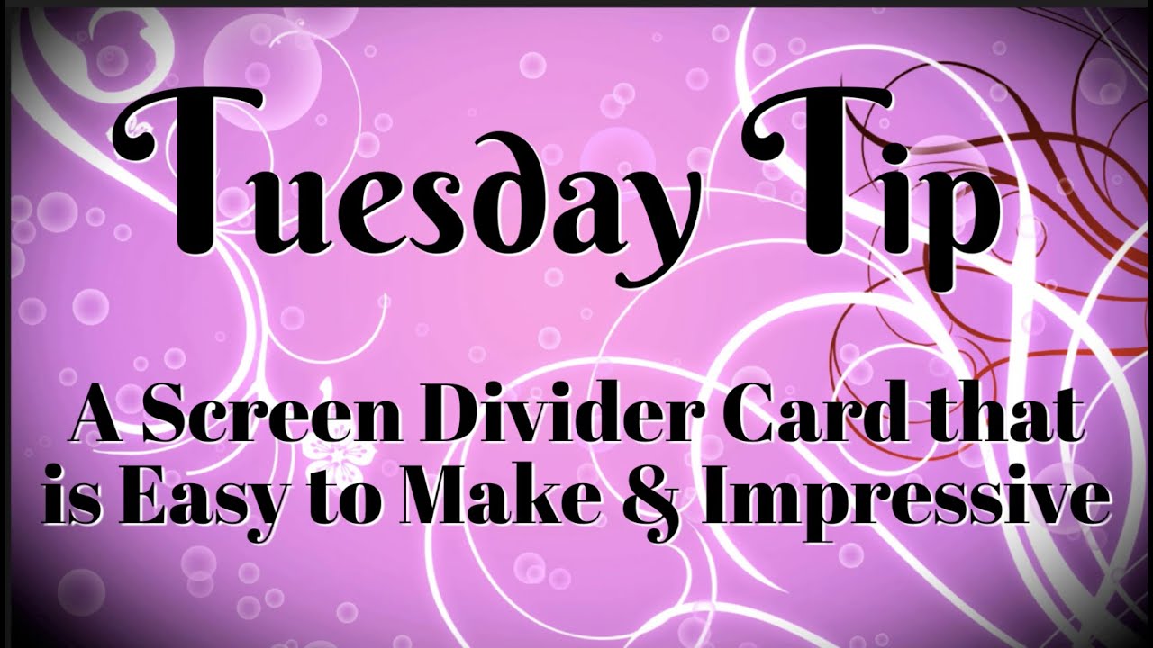 A Screen Card Divider Card that is Easy to Make & Impressive - YouTube