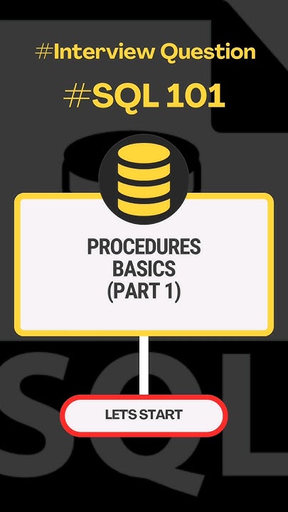Sql Stored Procedure Part 1 Sql Dataanalytics Jobinterview Coding Programming Youtube