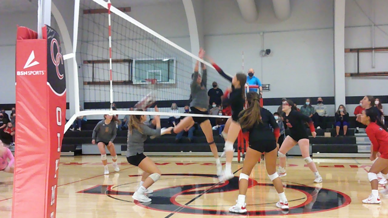 Olympic College Morgan Shumaker Scores Final Point in Set 3 Win - YouTube