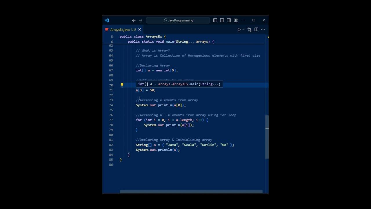 What Is Array In Java Shorts Java Dsa Programmingkt Coding Javadevelopment Python Telugu