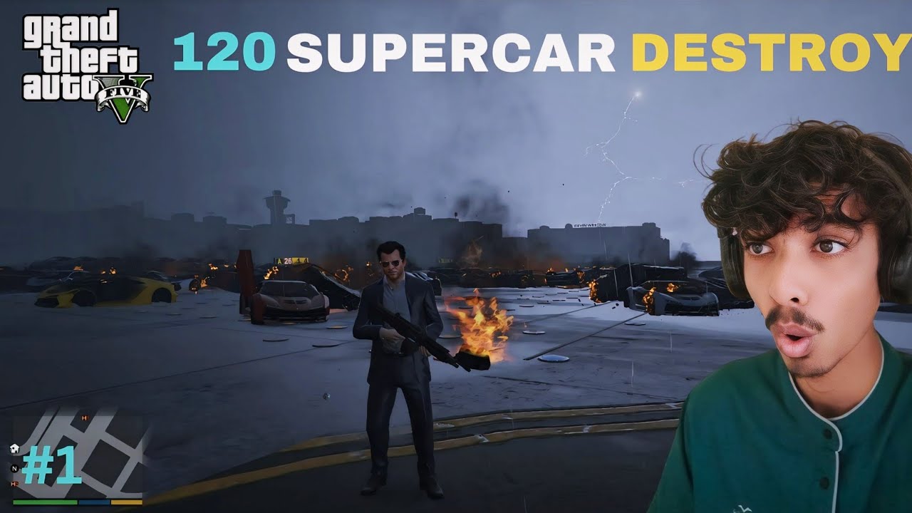 120 SUPERCAR DESTROY BIGGEST CAR EXPLOSION IN GTA 5 🔥😱 | GTA V GAMEPLAY ...