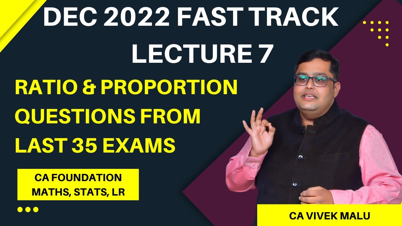 Fast Track Course - L7 - Revision of Ratio & Proportion | Free Test ...