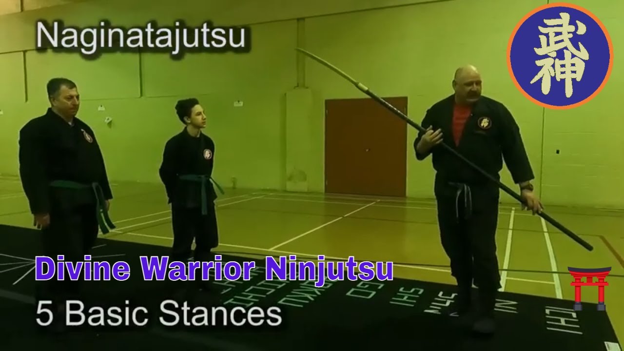 Naginatajutsu - 1 - 5 Basic Stances - YouTube