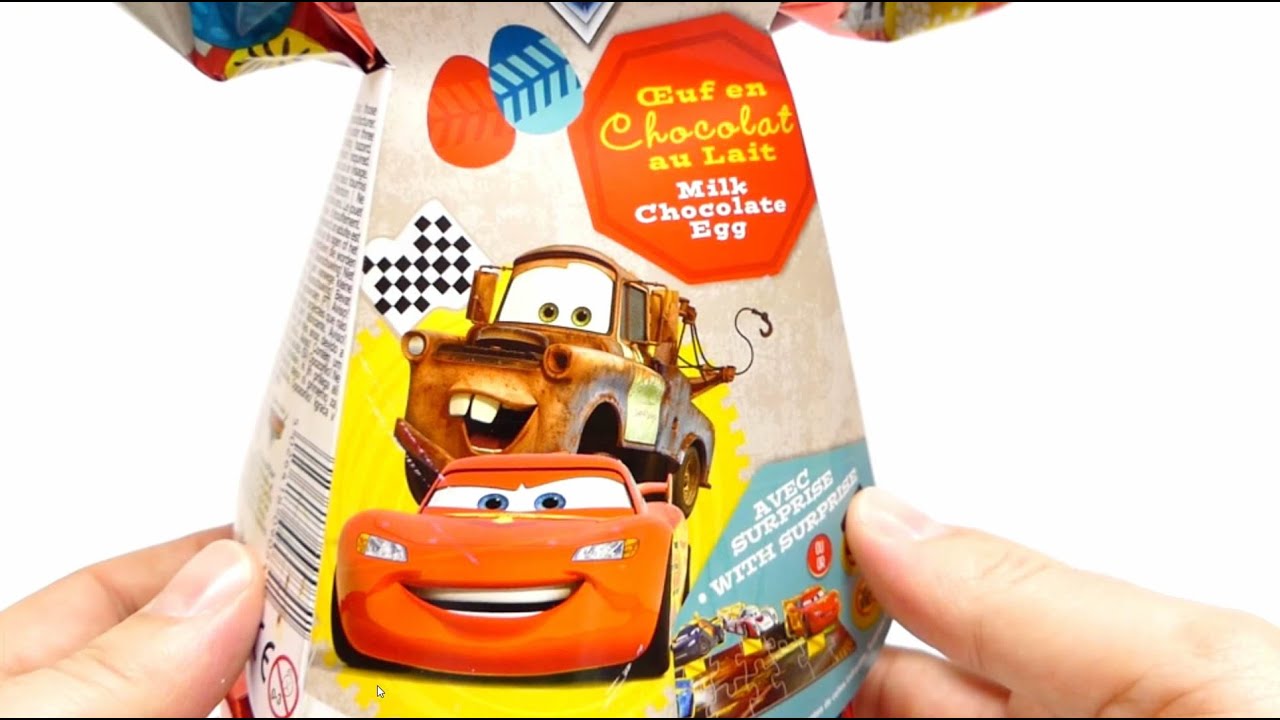 Disney Pixar Cars Surprise Egg - Milk Chocolate with Cars Puzzle - YouTube
