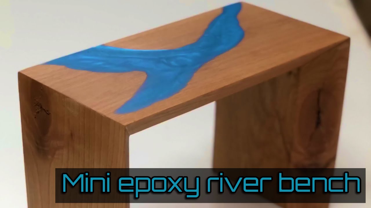 Mini model epoxy river bench - YouTube