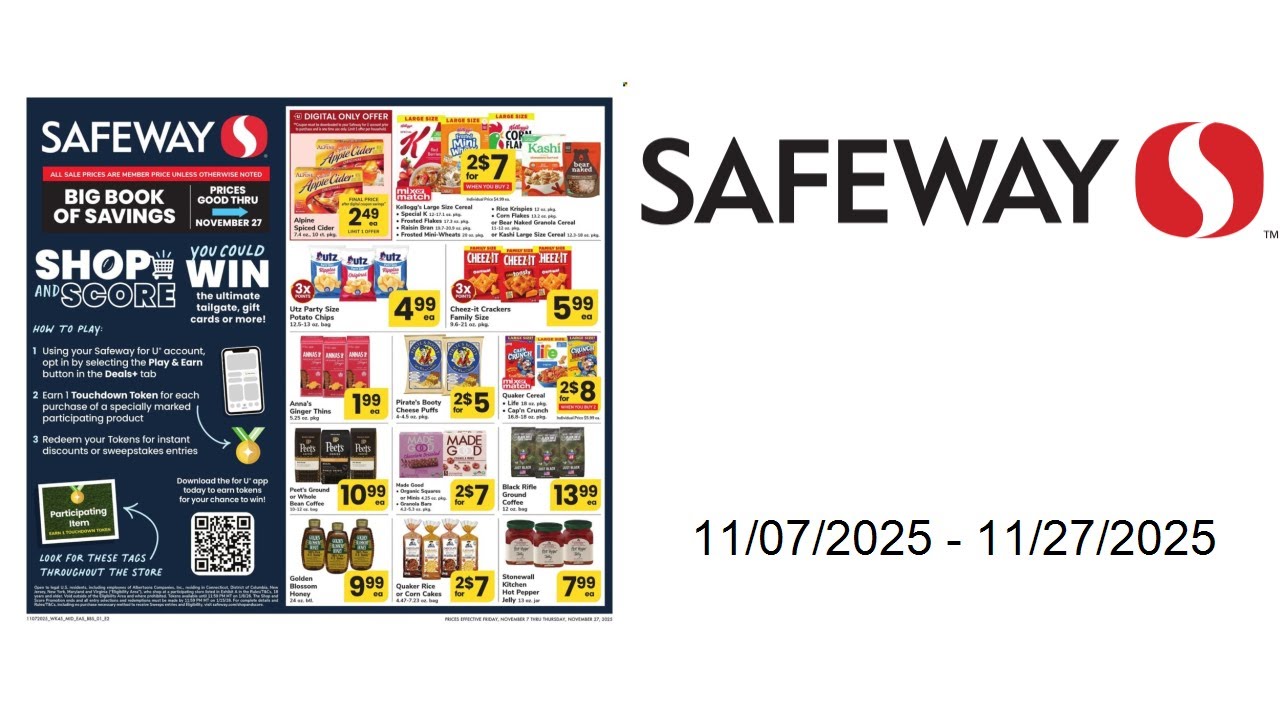 Safeway Weekly Ad - 11/07/2025 - 11/27/2025 - YouTube