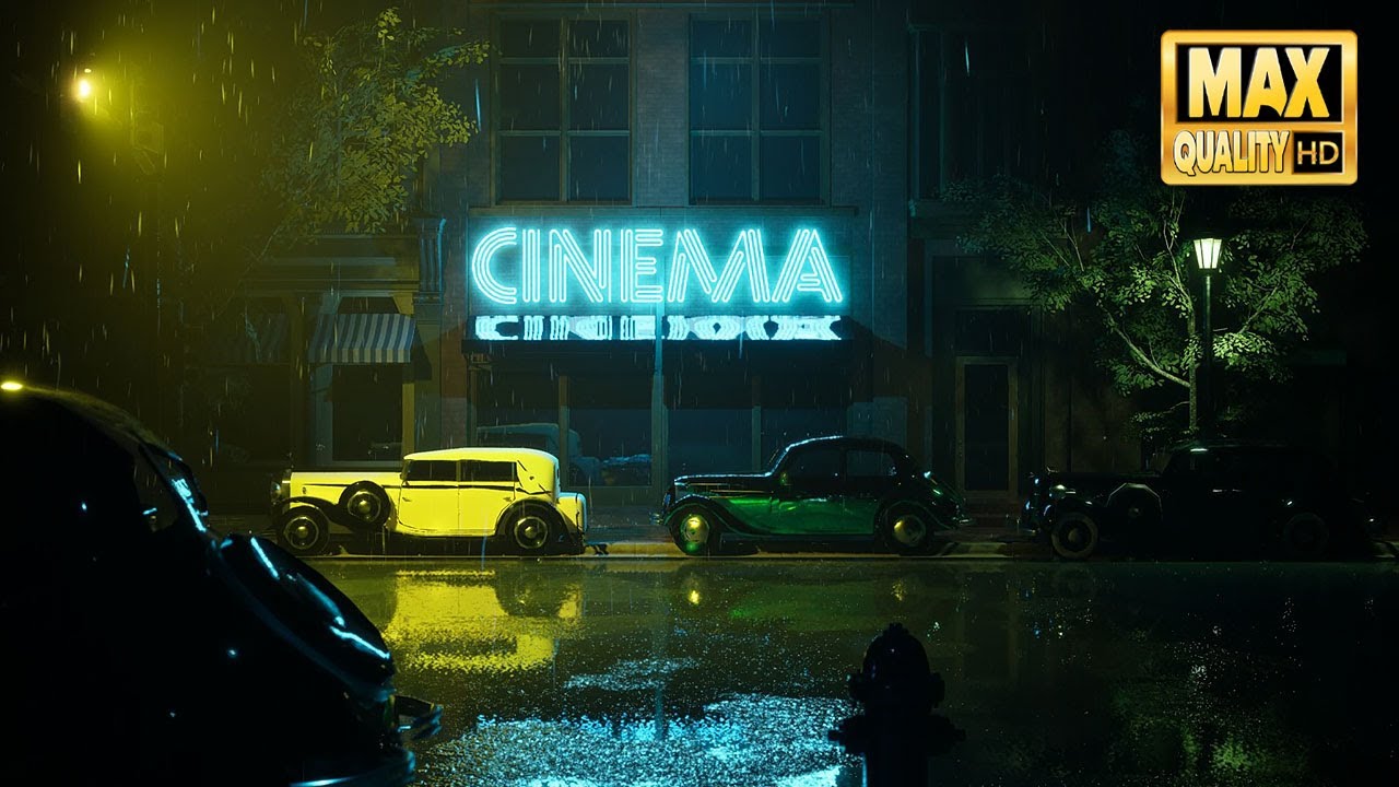 Cozy film noir rain for sleeping, studying and relaxation. - YouTube