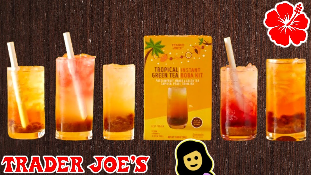 Tropical Green Tea Instant Boba Kit - Trader Joe’s Product Review - YouTube