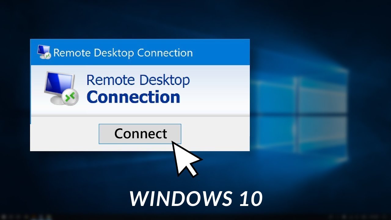 How to use remote desktop to connect to a windows 10 pc - YouTube