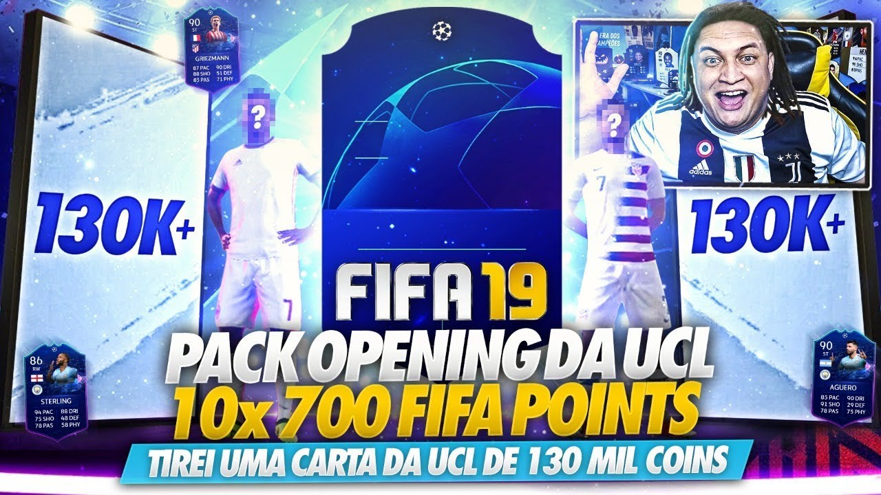 😱🔥 TIREI 1 CARTA DA UCL DE 130 MIL 💰 PACK OPENING CHAMPIONS LEAGUE ...