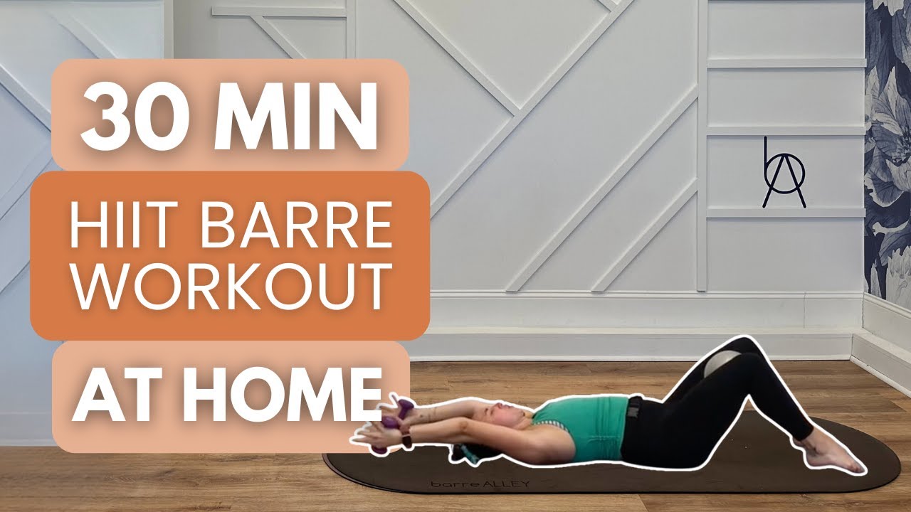 30 Minute AT HOME Barre Cardio Workout 🔥 INTENSE HIIT - YouTube