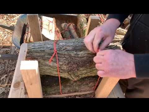 How to properly tie firewood bundles & make handle using plastic twine ...