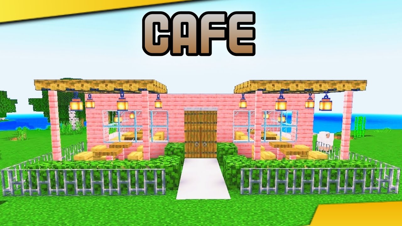 Minecraft How to build a CAFE - YouTube