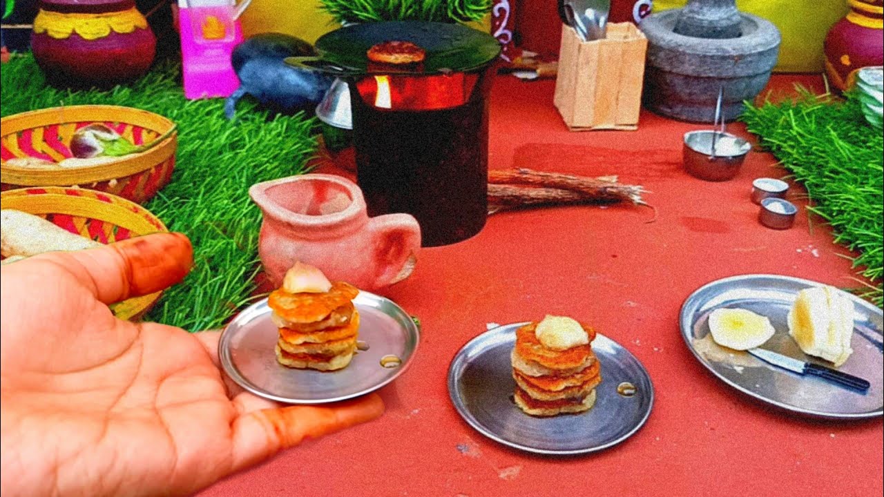 Miniature Banana pancake recipe | Tini Mini Rasoi | Miniature food ...