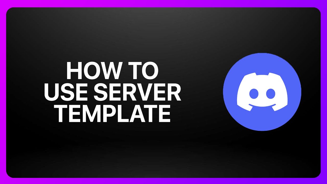 How To Use Server Template In Discord ! Tutorial - YouTube
