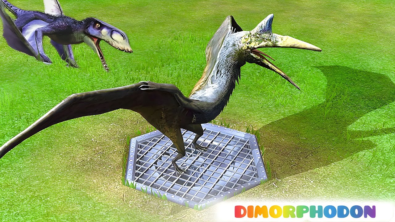DIMORPHODON VS ERYOPS IN JW | Jurassic World The Game - Hybrid Dino ...