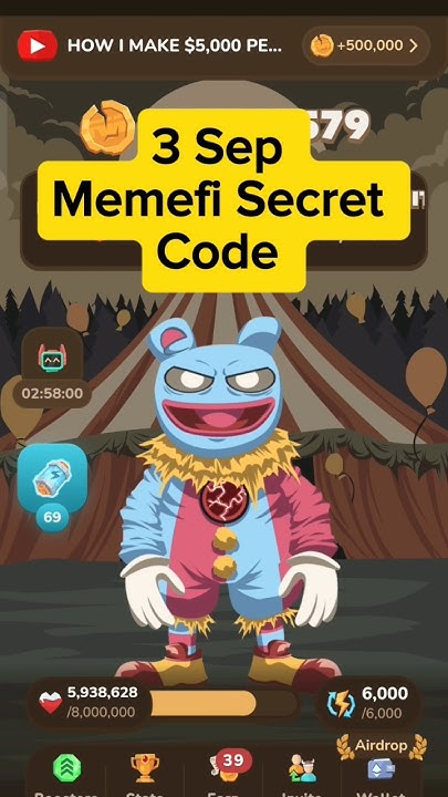 Memefi Secret Code 3 Sep | Memefi Secret Reward combo Today| Memefi ...