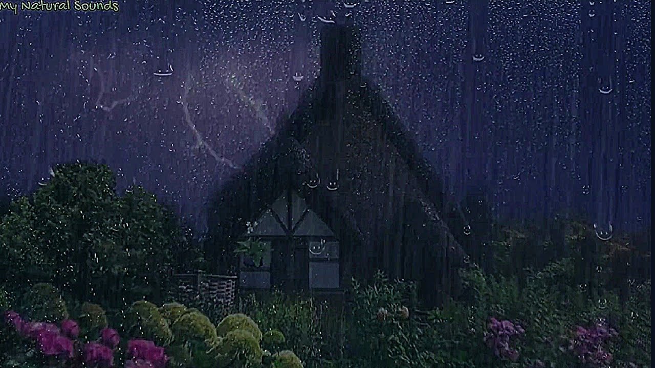 ⛈️Sleep Instantly with Heavy Rainstorm & Powerful Thunder Sounds ...