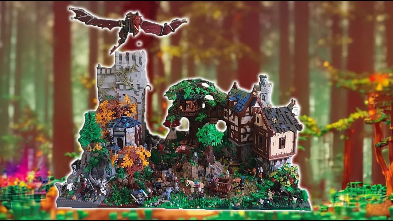 HUGE lego medieval/fantasy MOC - YouTube