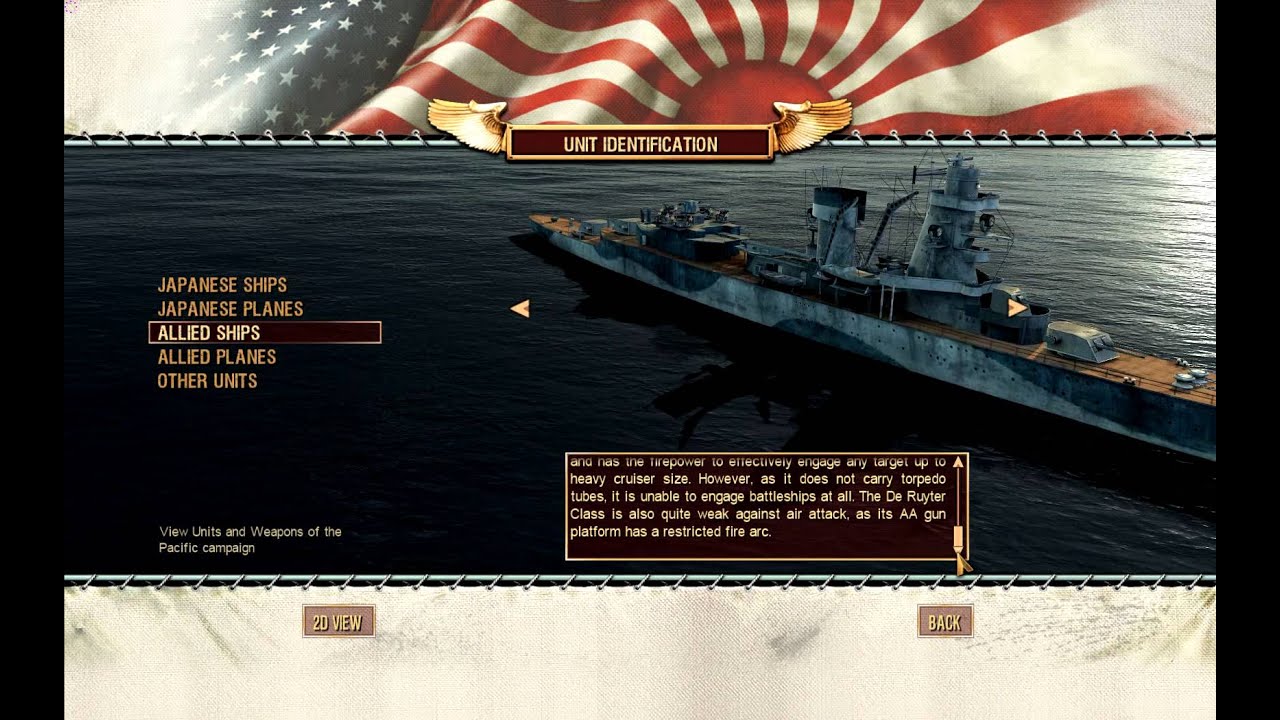 Battlestations Pacific - Tactical Library Allied Warships 3D-view - YouTube
