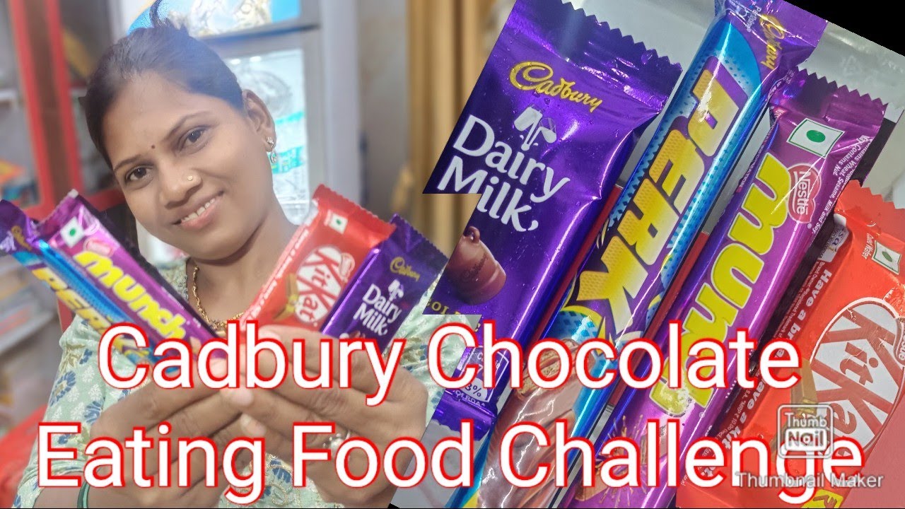 Cadbury Chocolate Eating Food Challenge 🍫😊| 1st time Majhya Wife Eating ...
