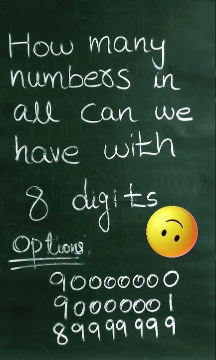 How many 8 digit numbers are there in all?learn & answer - YouTube
