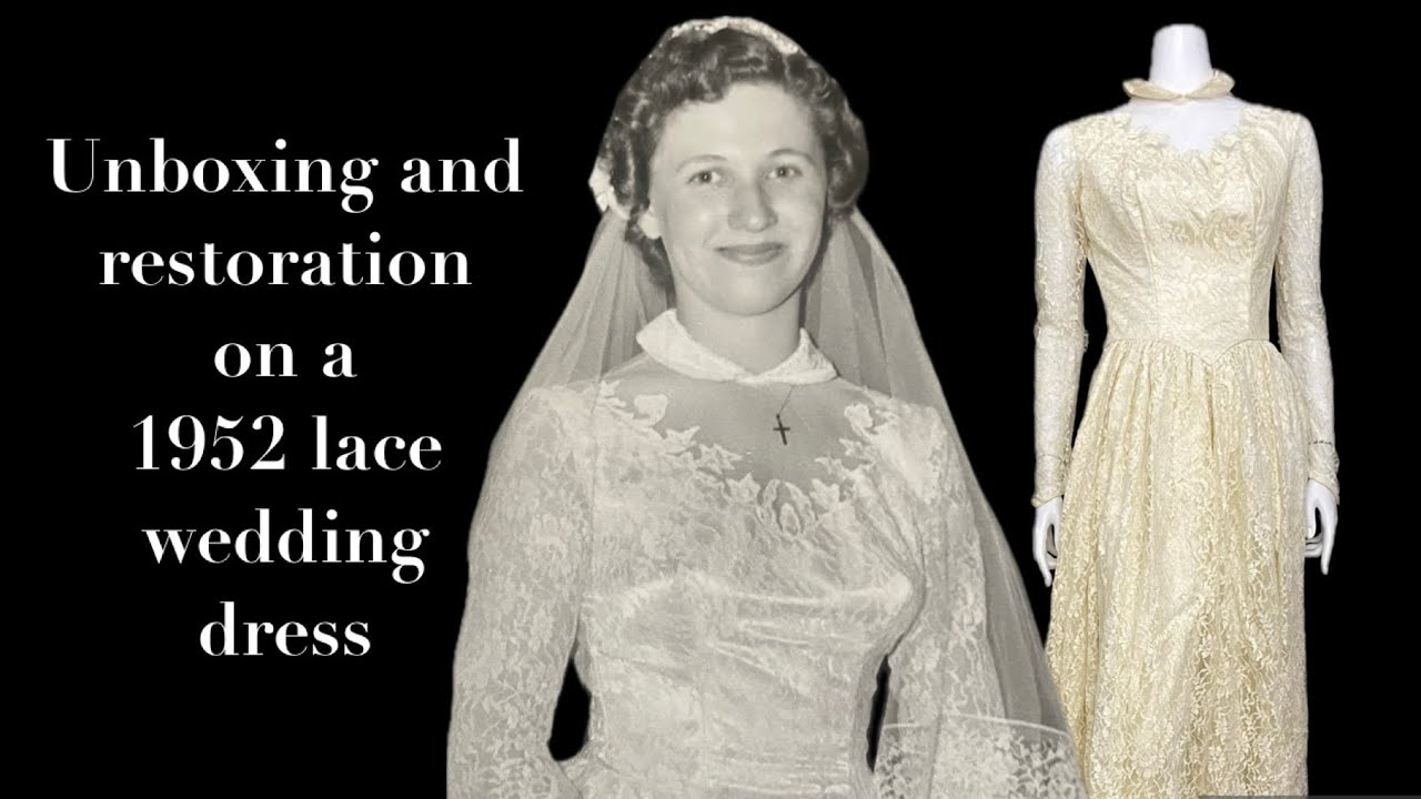 Brighter! New sleeves! New buttons! A 1952 wedding dress gets some love ...