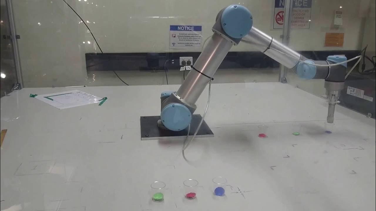 Universal Robot Arm | Pick and Place | with OpenCV color recognition ...
