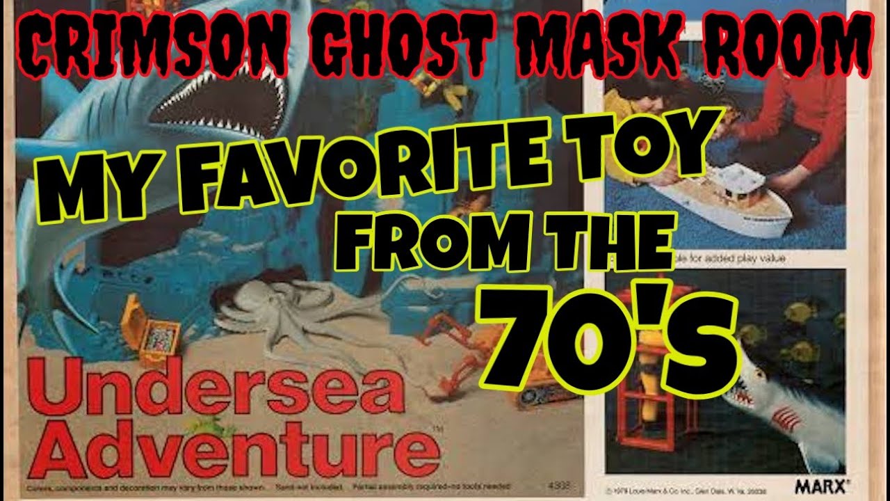 RARE! MARX UNDERSEA ADVENTURE Toy Play Set 1970's CRIMSON GHOST MASK ...