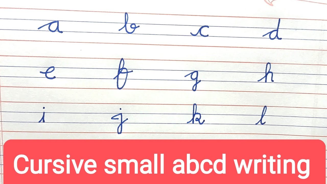 Cursive small abcd writing||Cursive choti abcd kaise likhe - YouTube