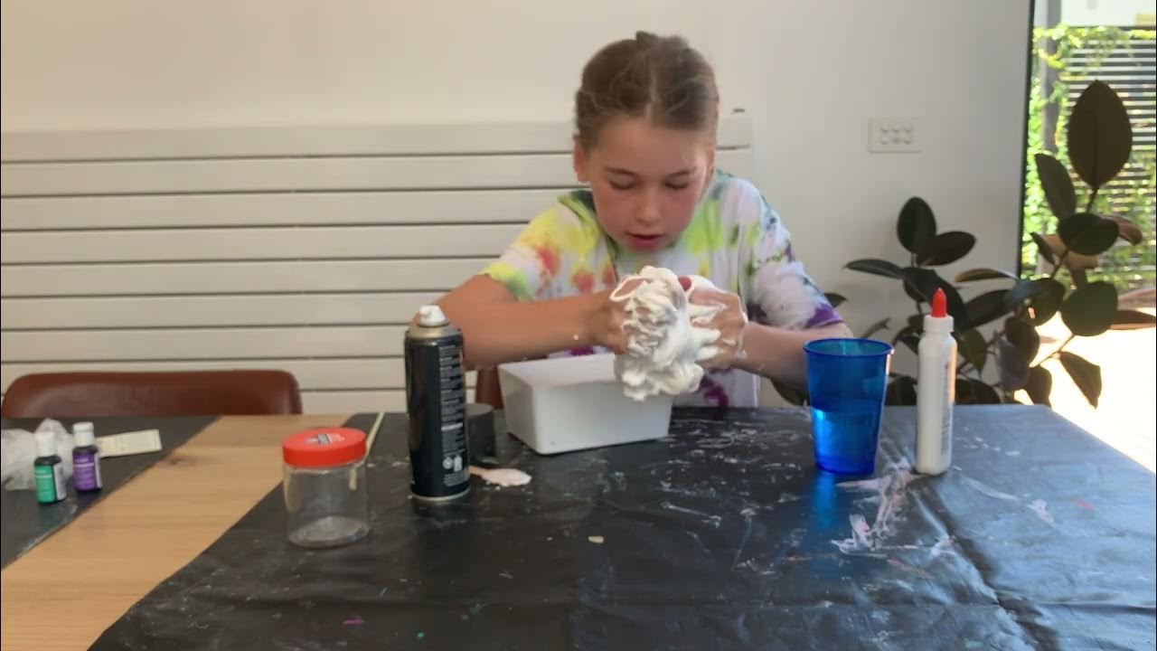 Making fluffy slime from scratch - YouTube