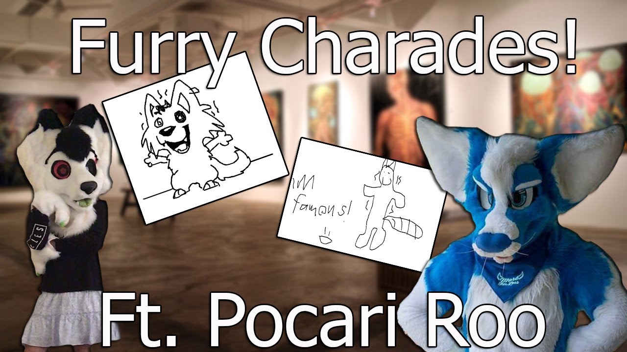 FURRY DRAWING CHARADES! Ft. Pocari Roo - YouTube