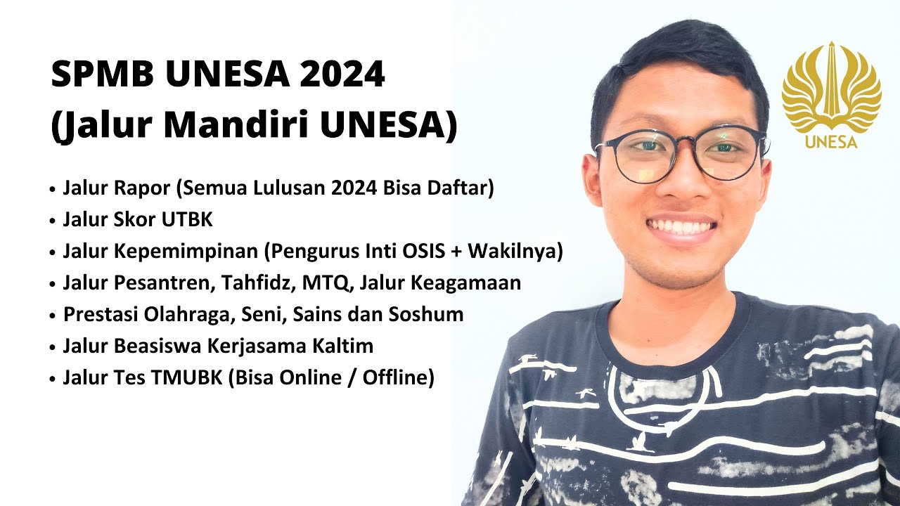 Jalur Mandiri UNESA 2024 | SPMB UNESA 2024 - YouTube