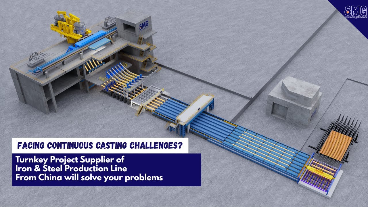 🧊 Continuous Casting of Square Billets – SMG 3D Animation of a Steel ...