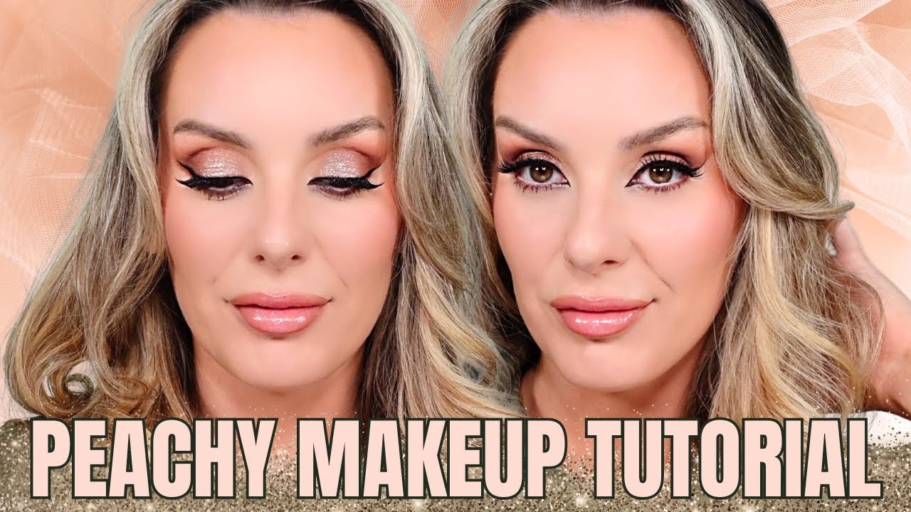PEACHY MAKEUP TUTORIAL #peachymakeup #peachymakeuplook #peachmakeup - YouTube