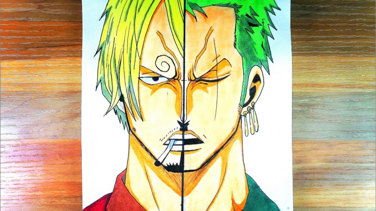 Easy sketch tutorial : how to draw zoro & sanji from one piece step by ...